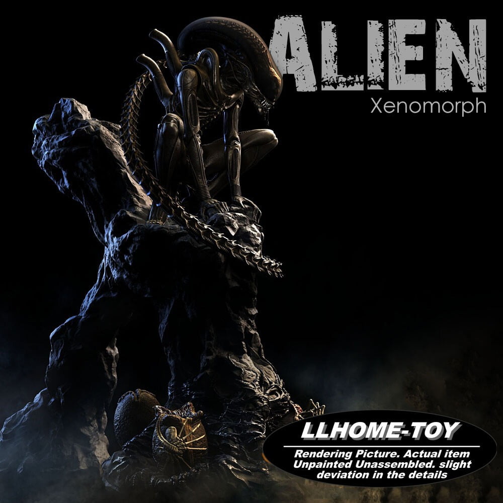 Alien Xenomorph 22cm Tall Resin Model Kit Unpainted 3d Print GK Statue ...