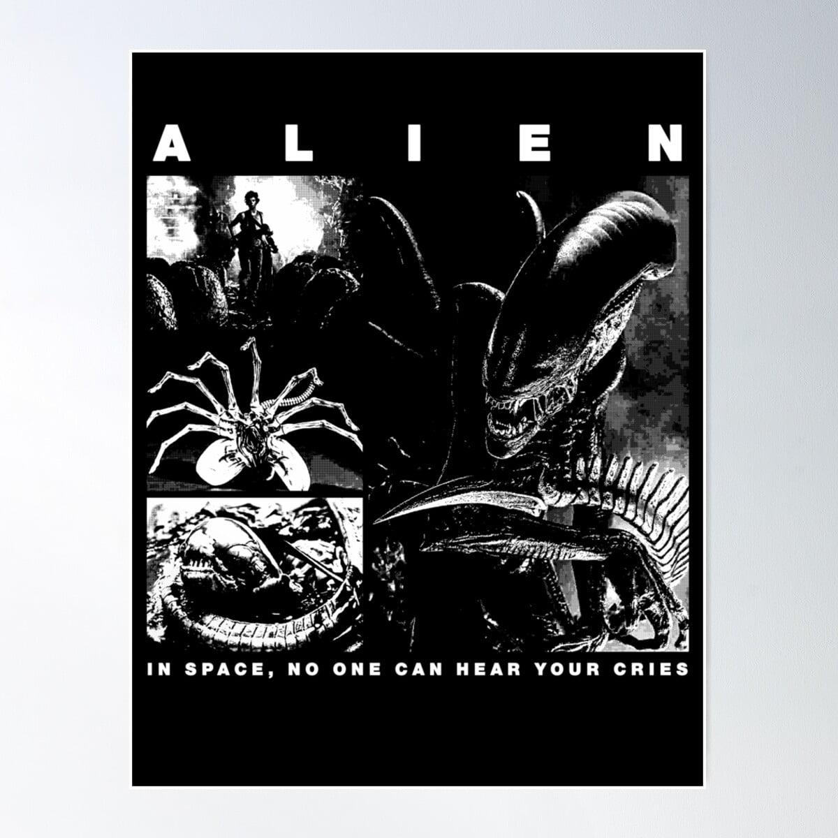 Alien, Xenomorph, Alien Phases, Black Version Poster Wall Art, Modern ...