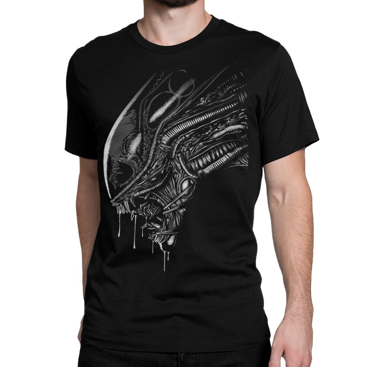 Alien Xenomorph Black T-Shirt, Men's and Women's Sizes (ALI-454421 ...