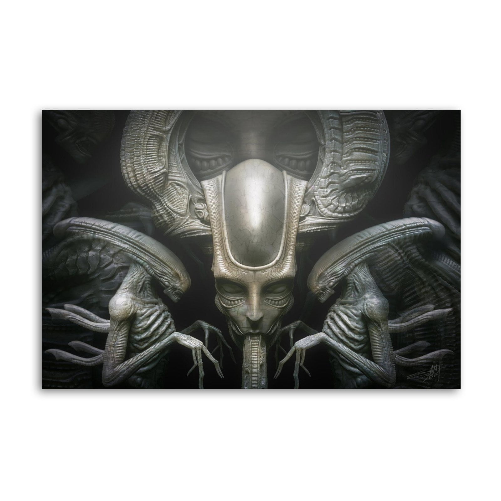Alien Xenomorph Emperor Poster Cool Artworks Painting Wall Art Canvas ...
