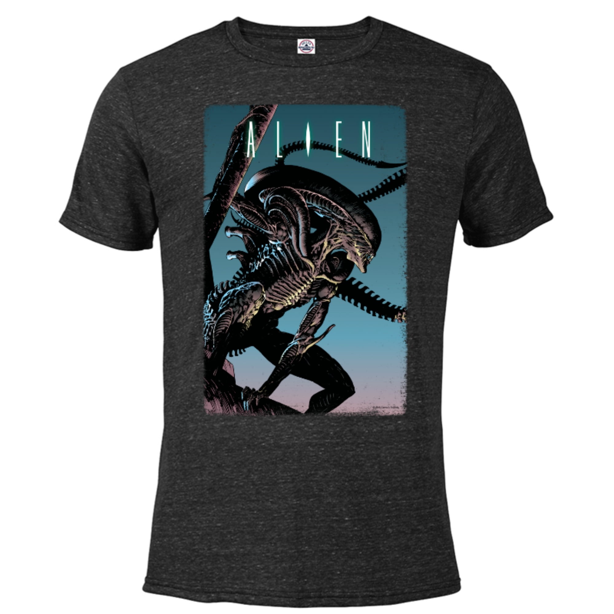 Alien Xenomorph Illustrated Poster - Short Sleeve Blended T-Shirt for ...