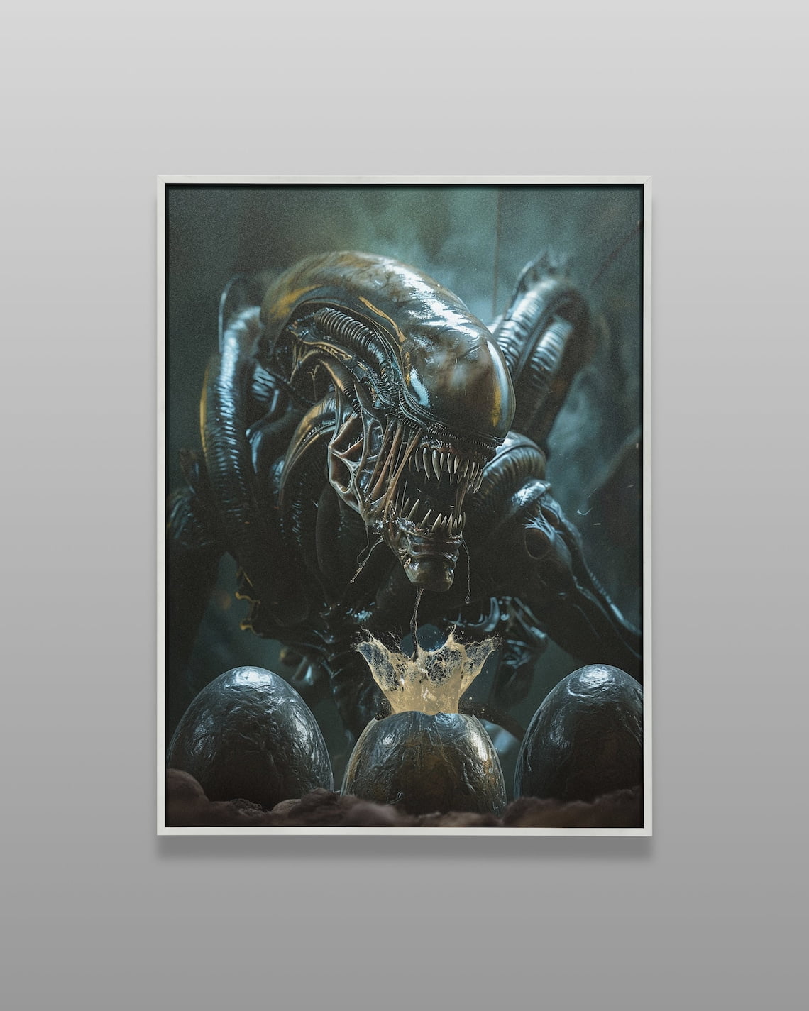 Alien Xenomorph Poster, Horror Sci Fi Wall Art, Unframed Paper Poster ...
