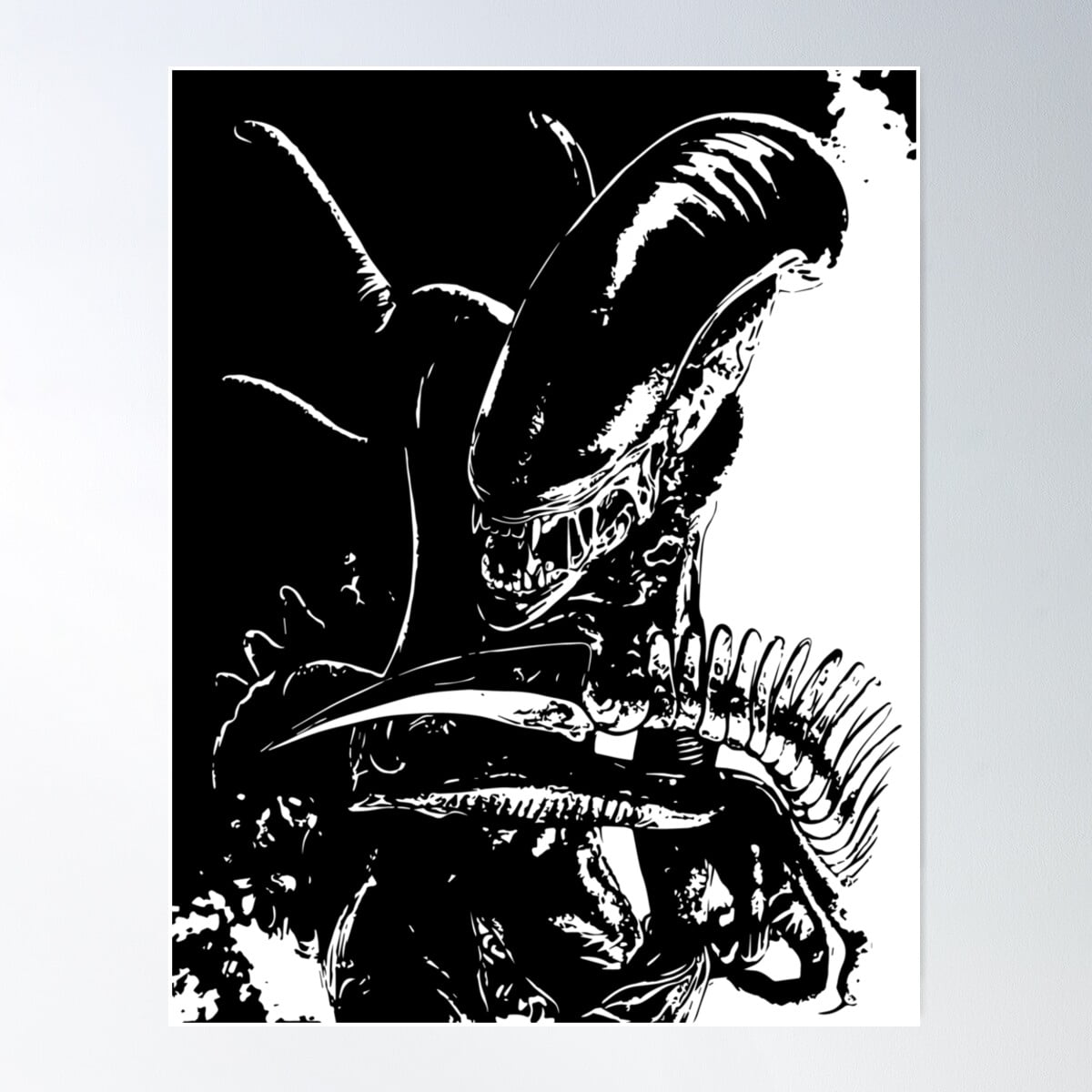 Alien Xenomorph Poster Wall Art, Modern Wall Decor For Living Room ...