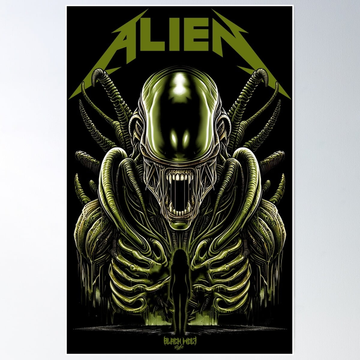 Alien (Xenomorph) Poster Wall Art, Modern Wall Decor For Living Room ...