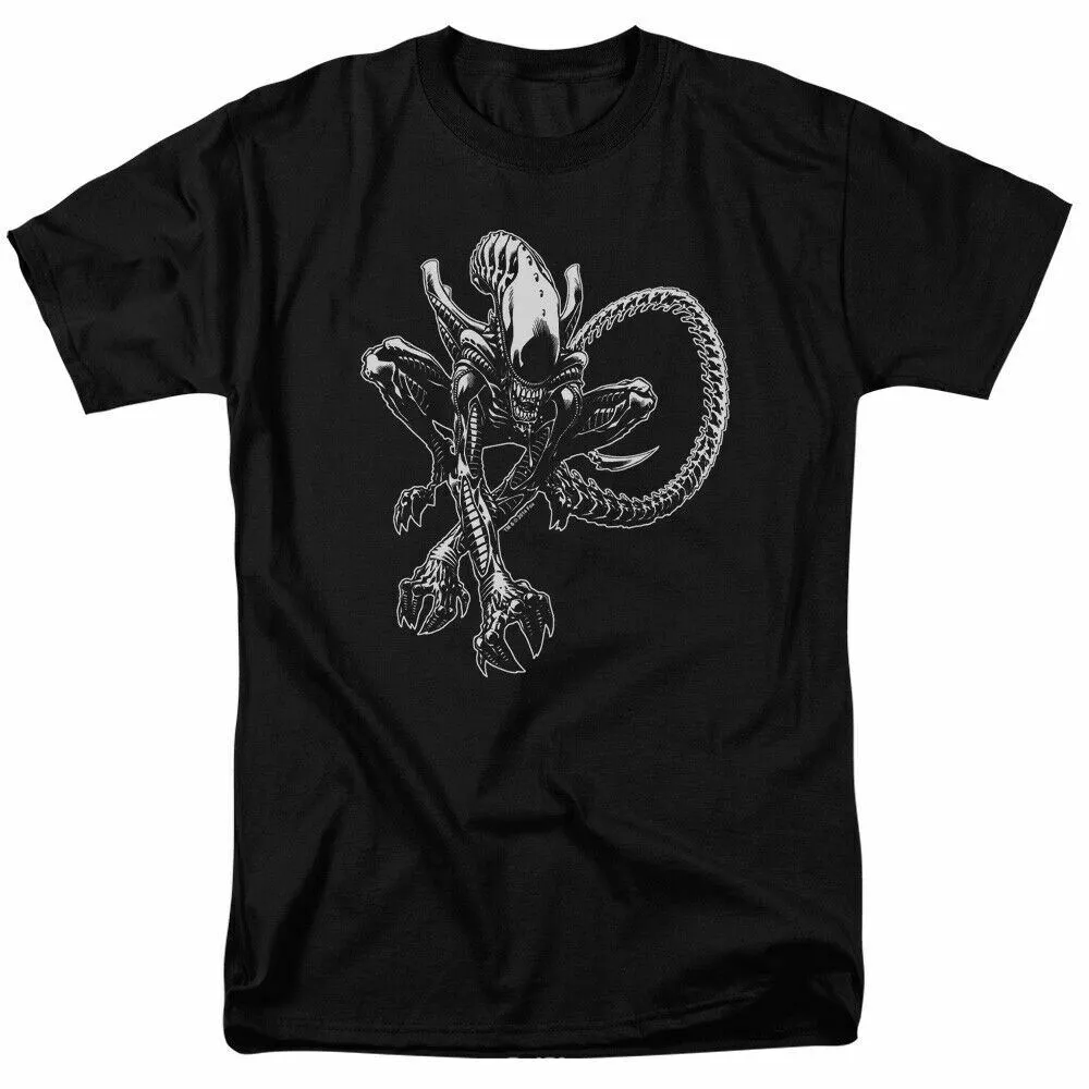 Alien Xenomorph T Shirt Sci-Fi Horror Movie Retro Classic Tee New Black ...