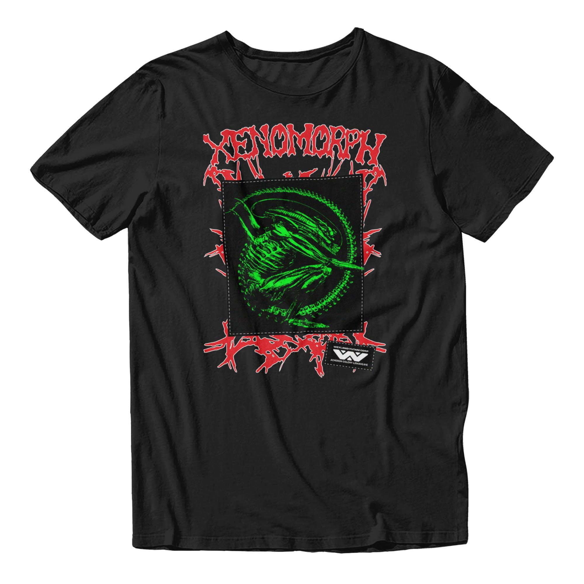 Alien Xenomorph with Logo Design Men's T Shirt (Black, S-XXXL ...