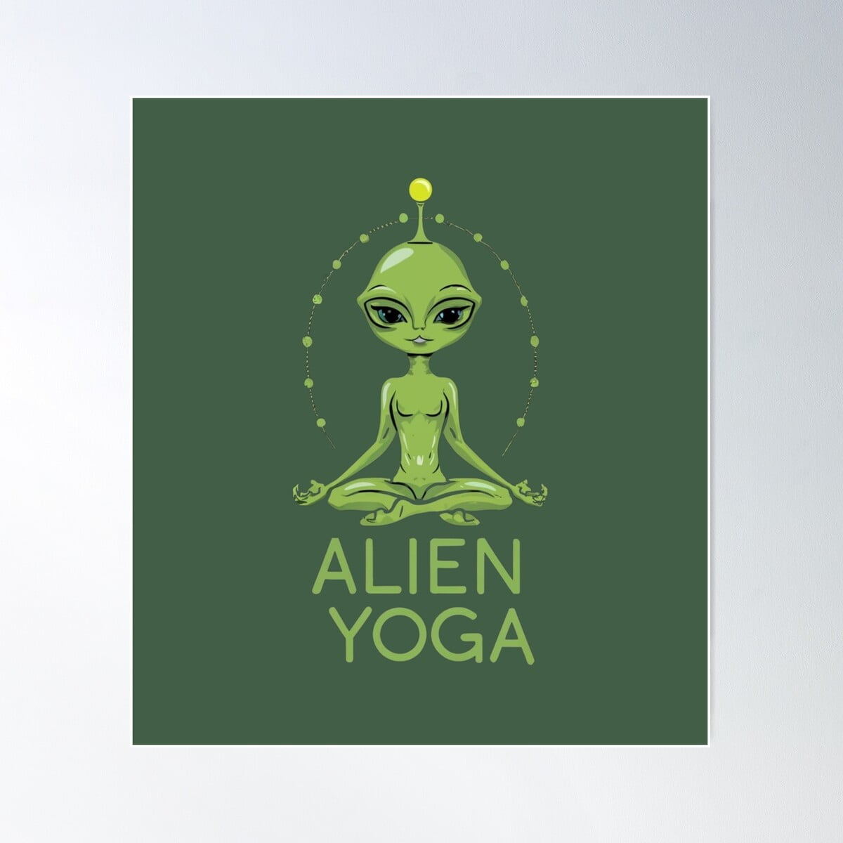 Alien Yoga Poster Wall Art, Modern Wall Decor For Living Room Bedroom ...