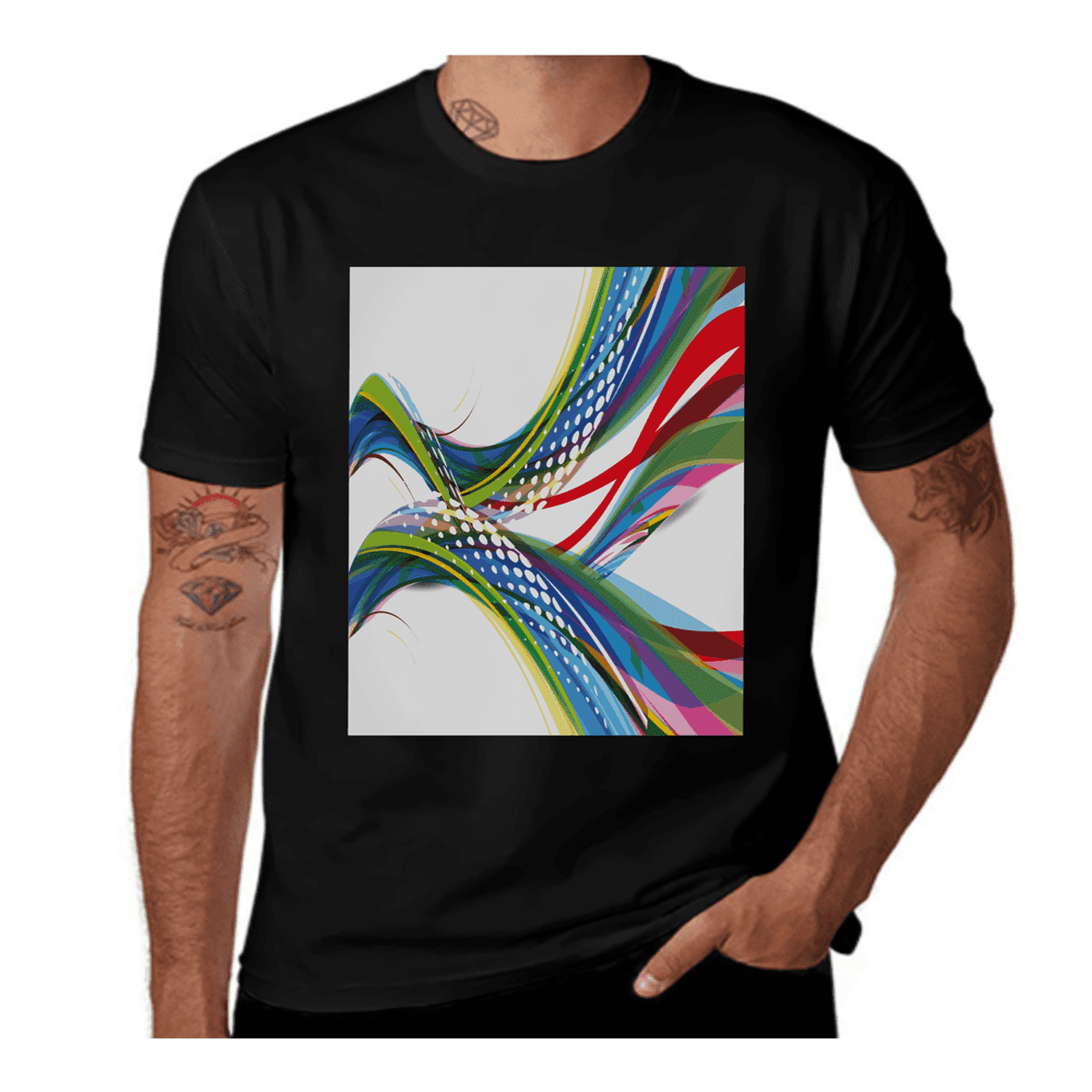 Alien and Human Astronaut-Space-Blue Grey-Yellow Men's Graphic T-Shirt ...