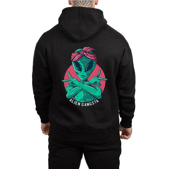 Alien gangsta design on a Hoodie, featuring a cool alien with a gangsta ...