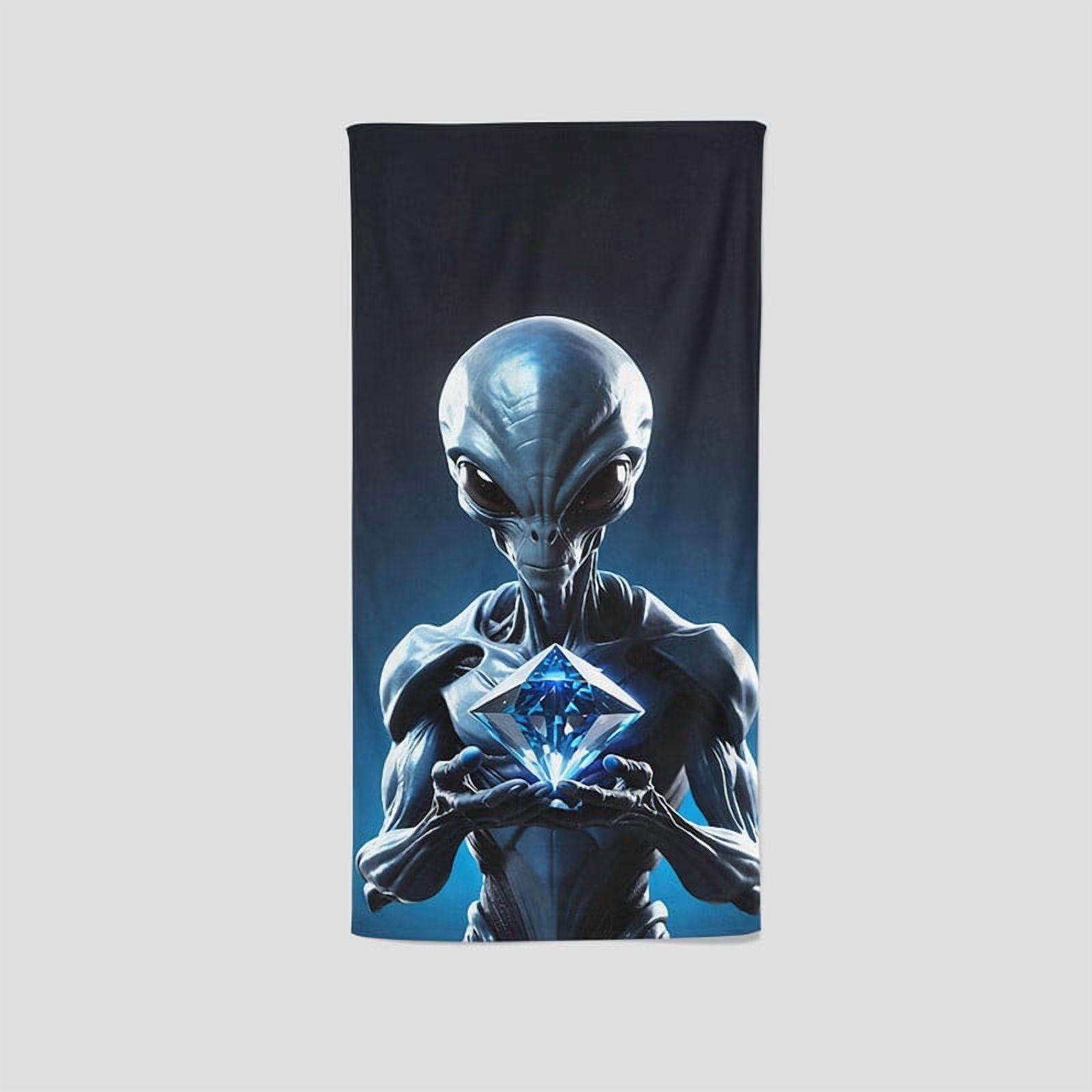 Alien's towel features a distinct design, serving as a custom gift for ...