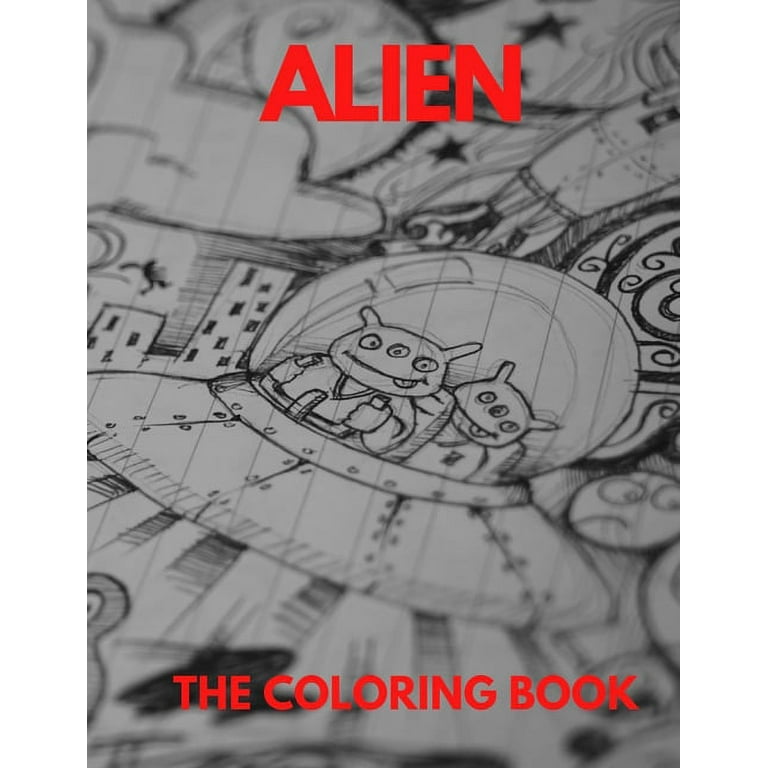 coloring book alien
