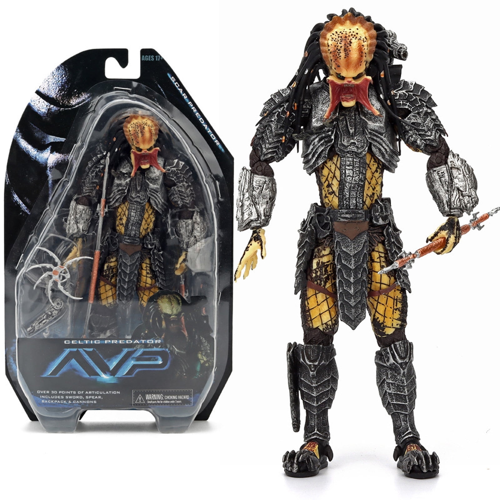 Alien vs. Predator 7" Scale Predator Action Figures AVP Celtic Predator ...