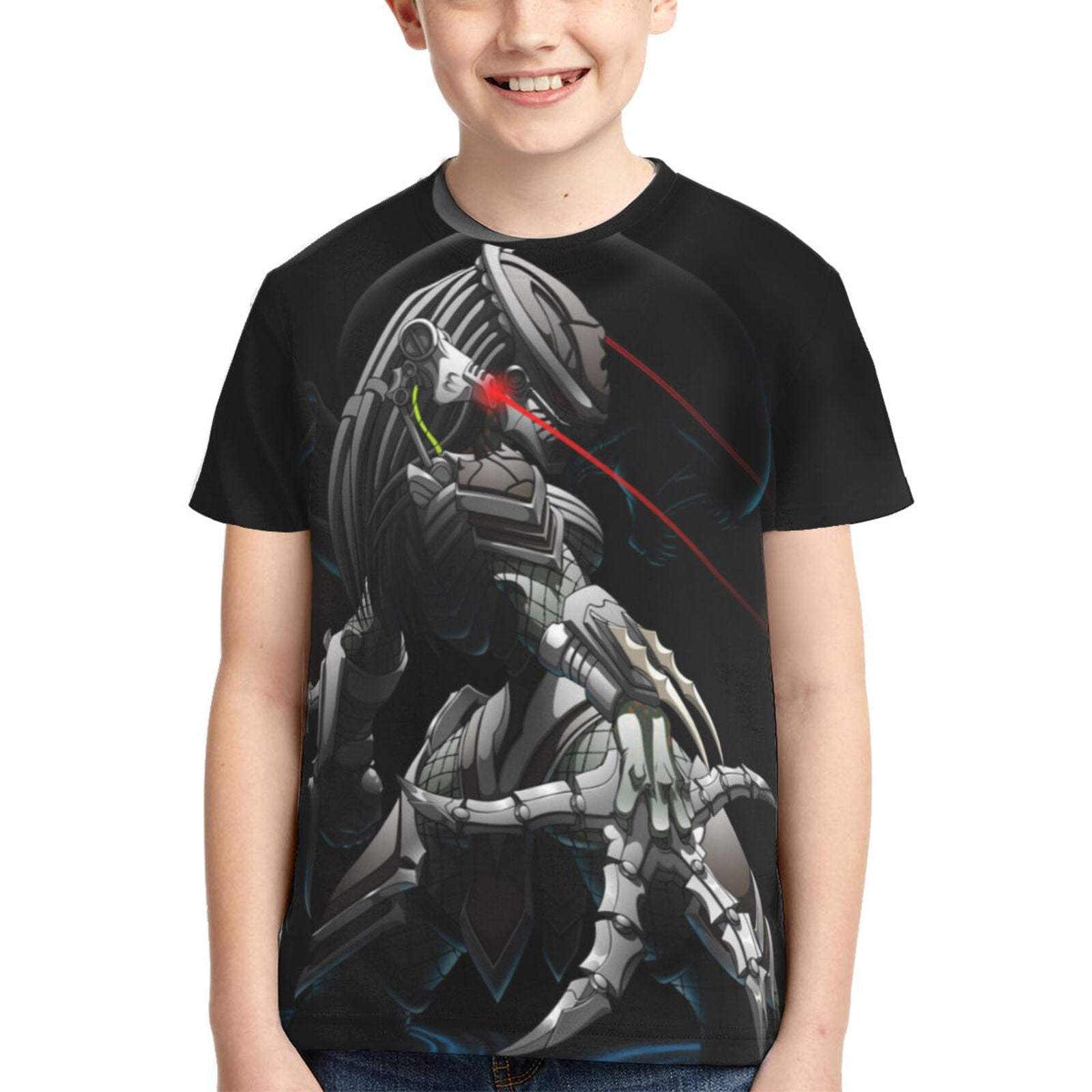 Alien vs Predator Unisex Boy's Girl's Anime Short Sleeve T-Shirts ...