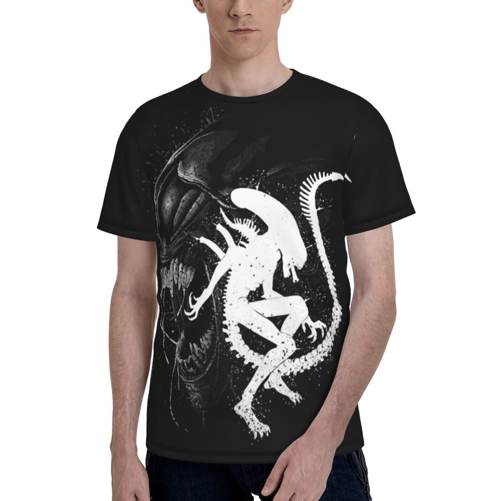 Alien vs Predator Unisex Men's Women's Fashion T-Shirts Short Sleeve ...