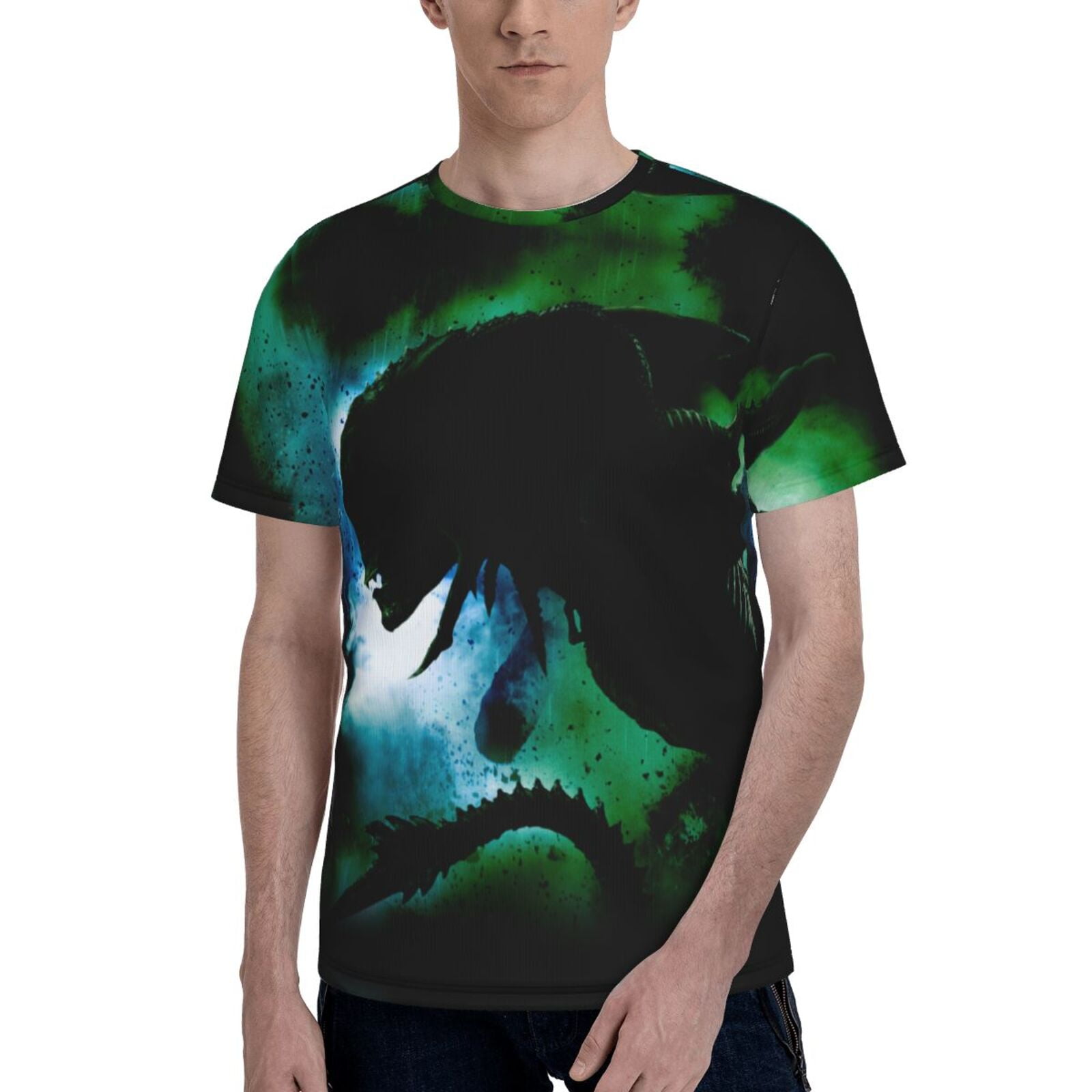 Alien vs Predator Unisex Men's Women's Fashion T-Shirts Short Sleeve ...