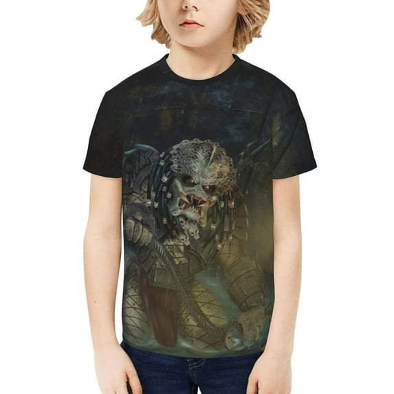 Alien vs Predator Unisex Youth Short Sleeve T-Shirts Fashion Sports ...