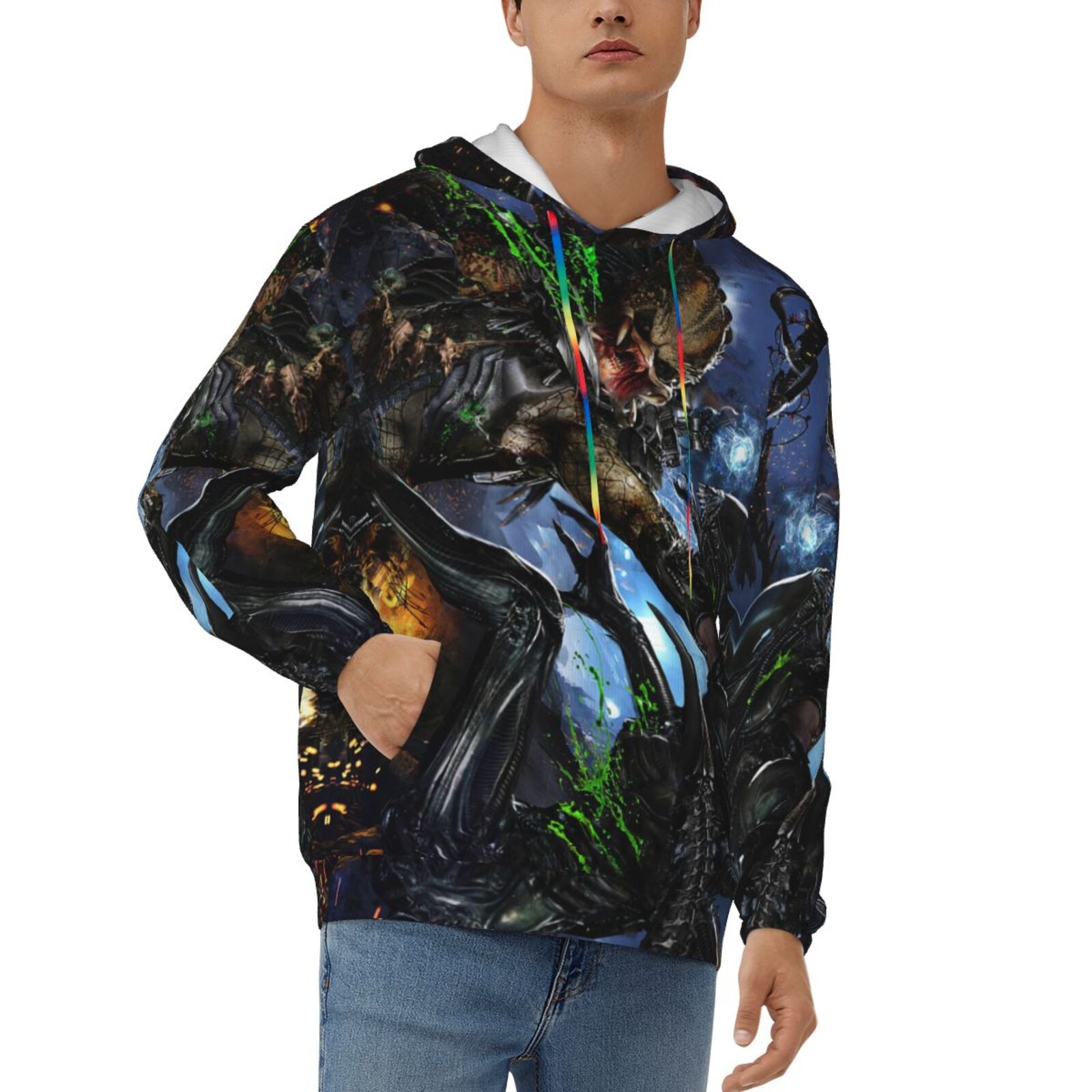 Alien vs Predator Xenomorph Unisex Men's/Women's Cartoon Hoodie Fashion ...