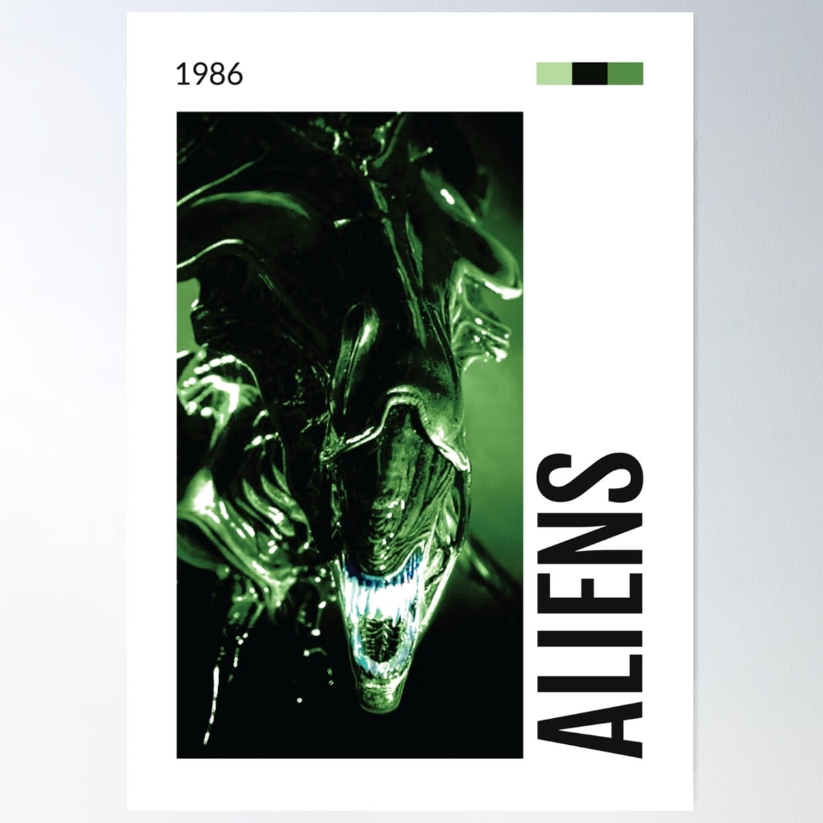 Aliens (1986) Minimalist Design Poster Wall Art, Modern Wall Decor For ...