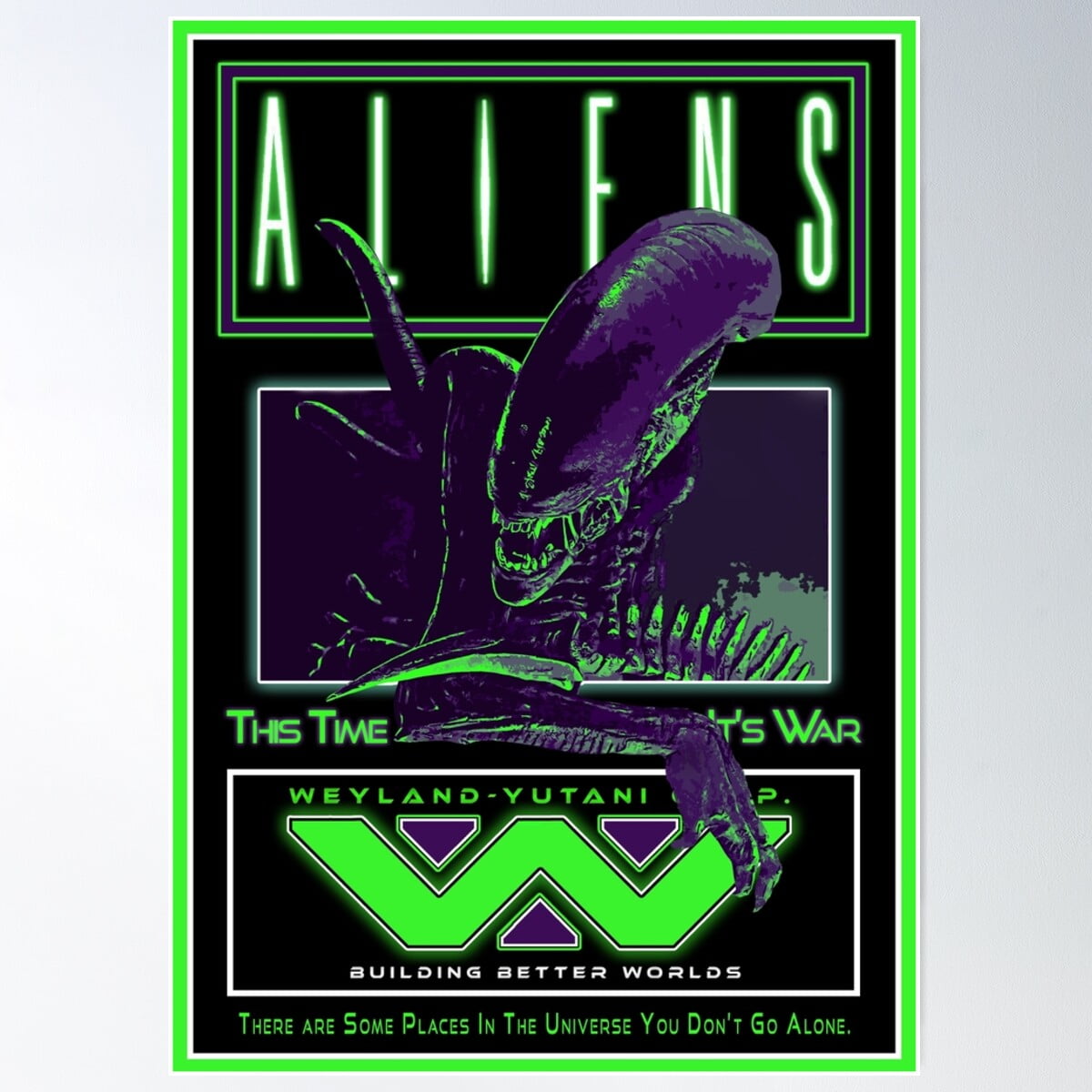 Aliens 1986 - Xenomorph Poster Wall Art, Modern Wall Decor For Living ...
