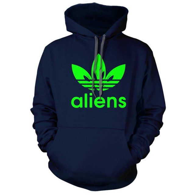 Aliens - Adidas Logo Parody Hoodie - Walmart.com