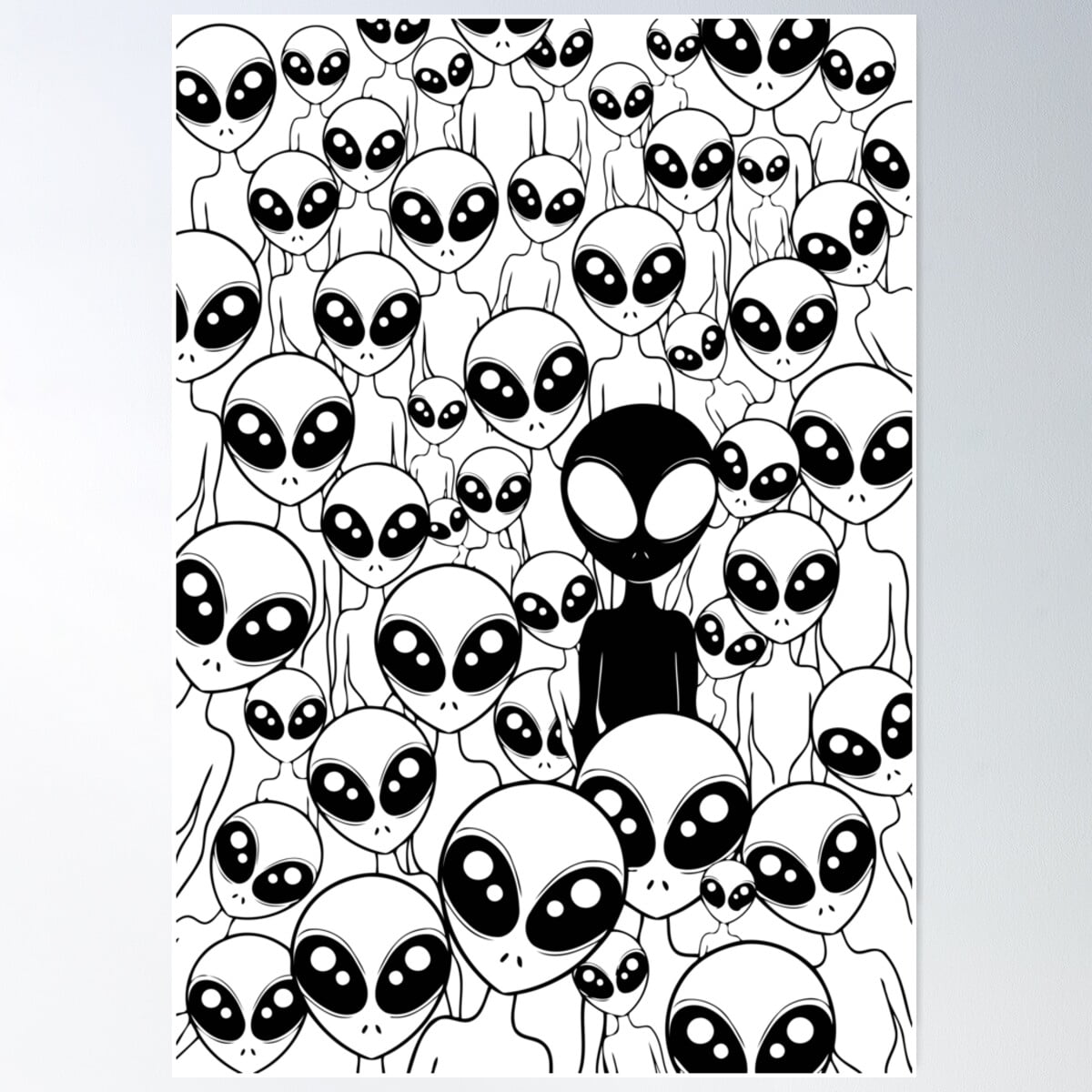 Aliens Among Us Poster Wall Art, Modern Wall Decor For Living Room ...