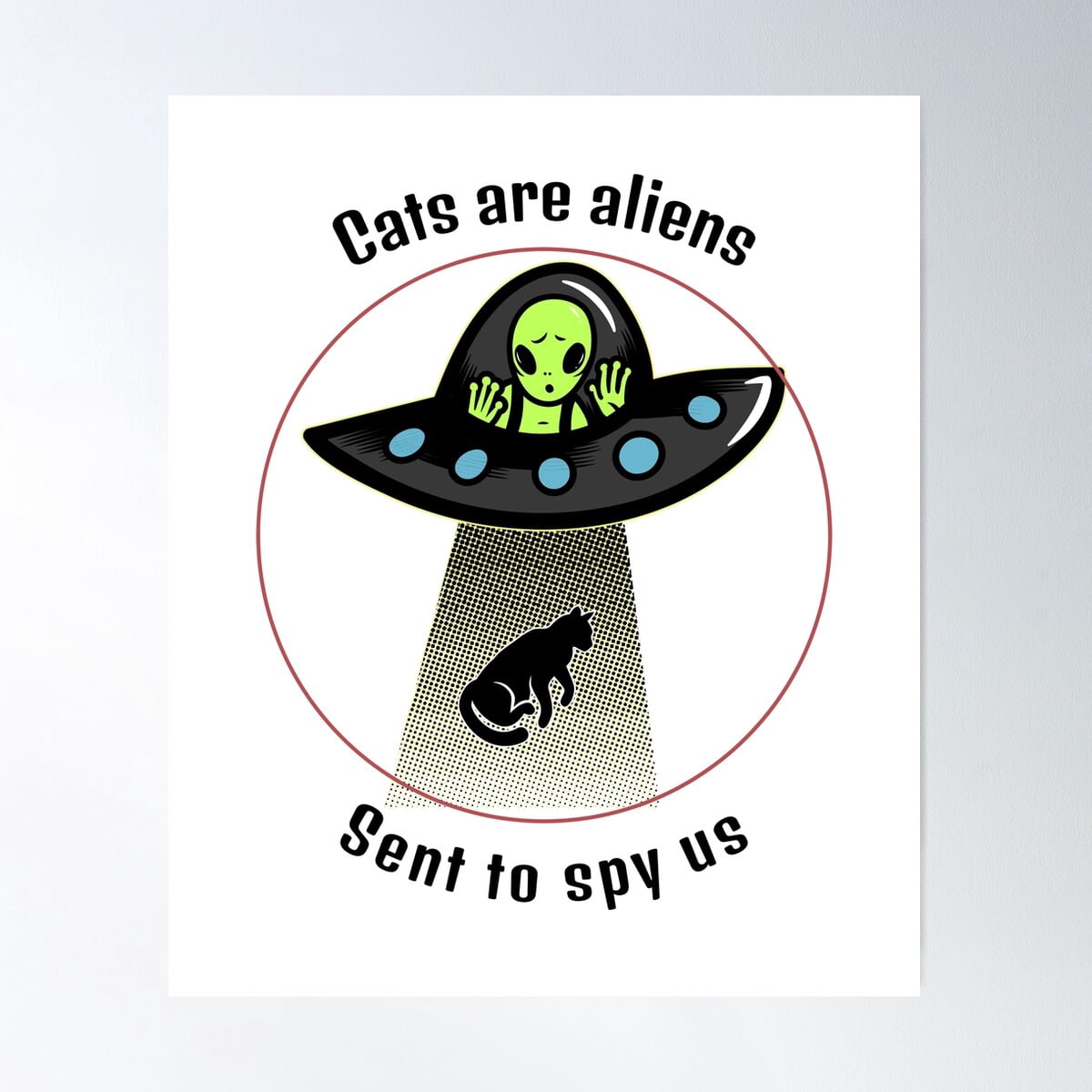 Aliens And Cats Poster Wall Art Bedroom Wall Art Home Decor Office Wall ...