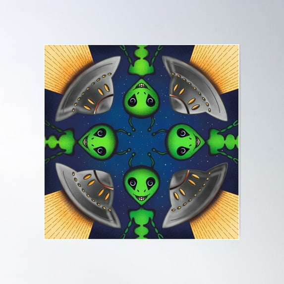 Aliens And Ufos Poster Wall Art, Modern Wall Decor For Living Room ...