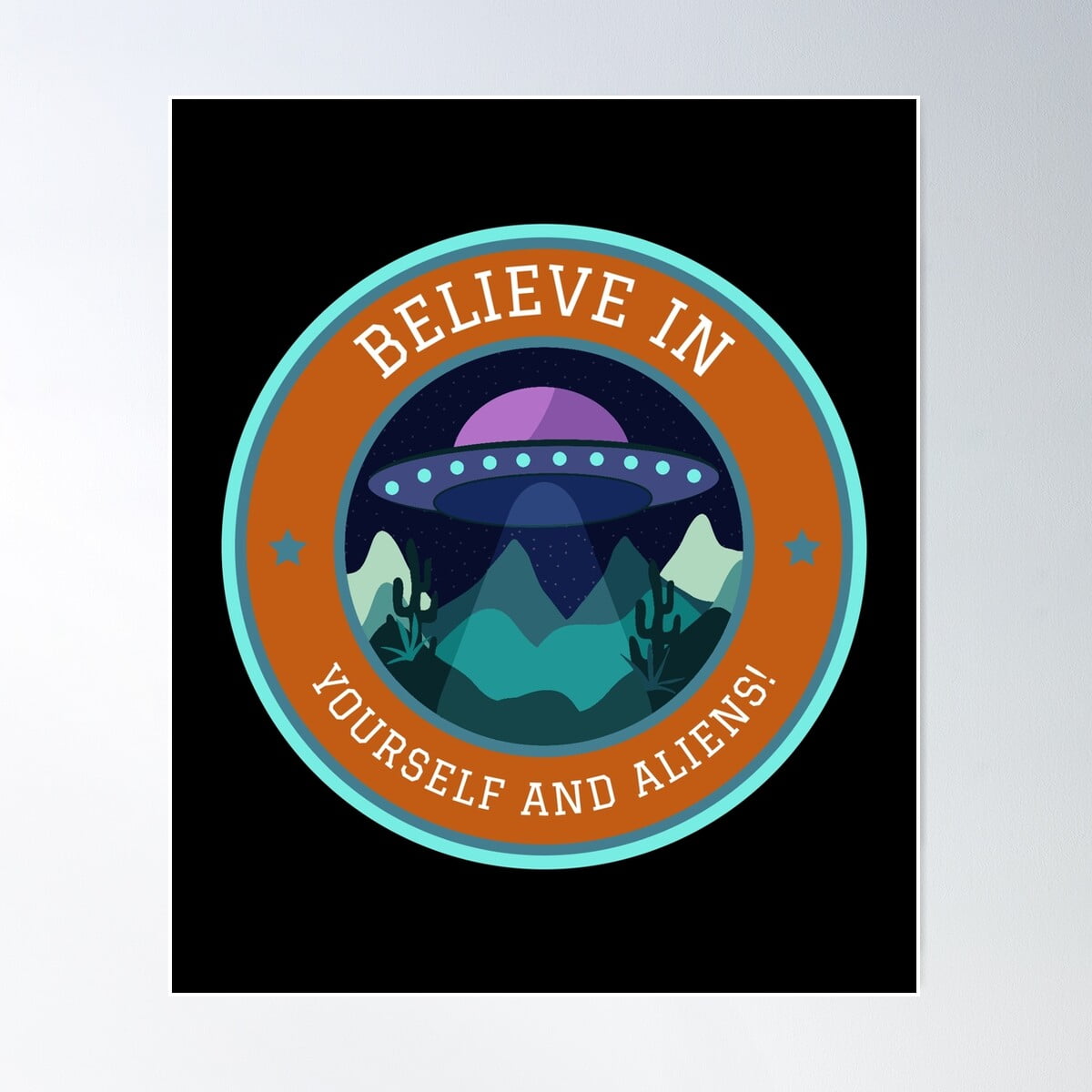 Aliens Are Real Poster Wall Art, Modern Wall Decor For Living Room ...