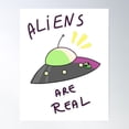 Aliens Are Real- Tee-Poster Wall Art Bedroom Wall Art Home Decor Office ...