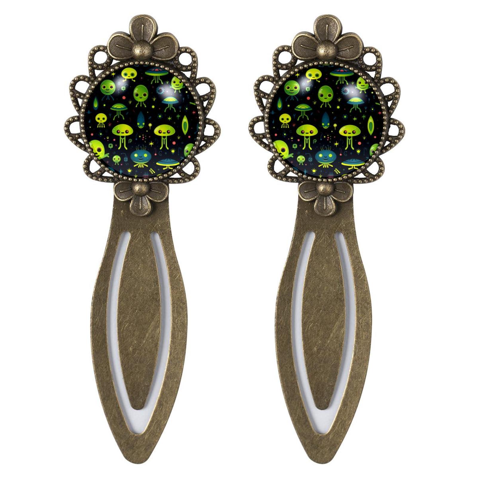 Aliens Bookmark Set: Vintage Copper-Colored Lace Bookmarks - Reading ...