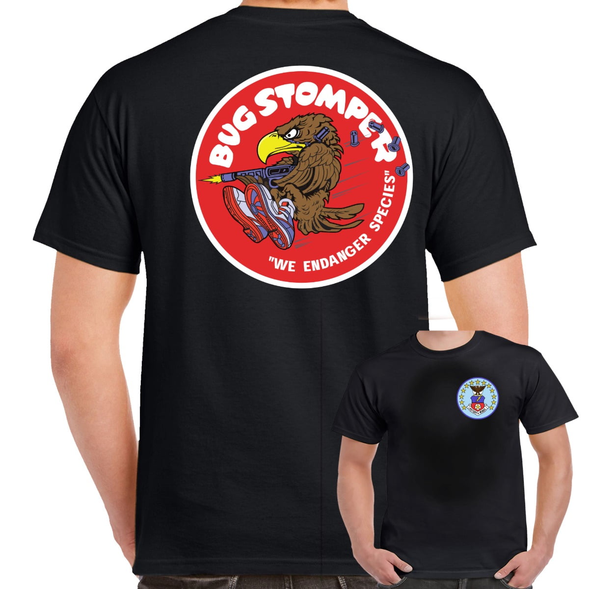 Aliens Bug Stomper We Endanger Species Double Sided Shirt-3XL - Walmart.com