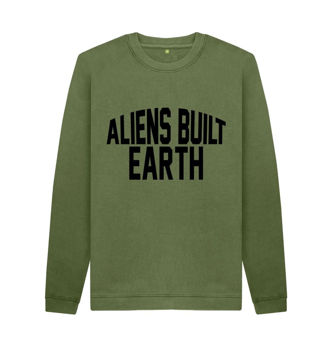 Aliens Built Earth Font Crew Longsleeve - Walmart.com