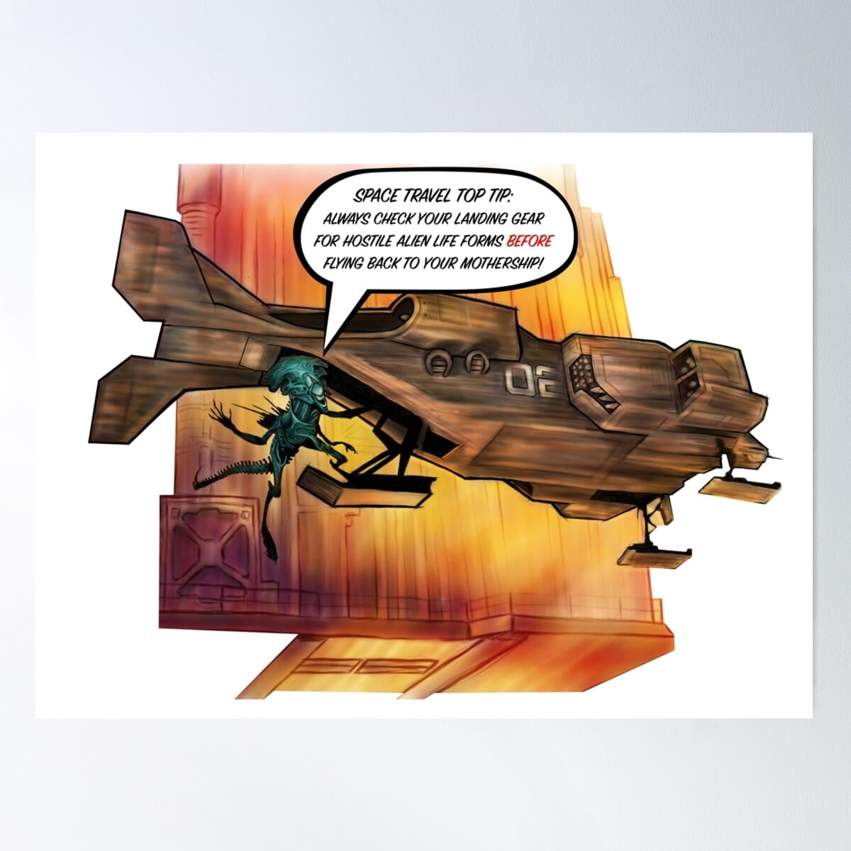 Aliens: Drop Ship And The Queen Poster Wall Art, Modern Wall Decor For ...