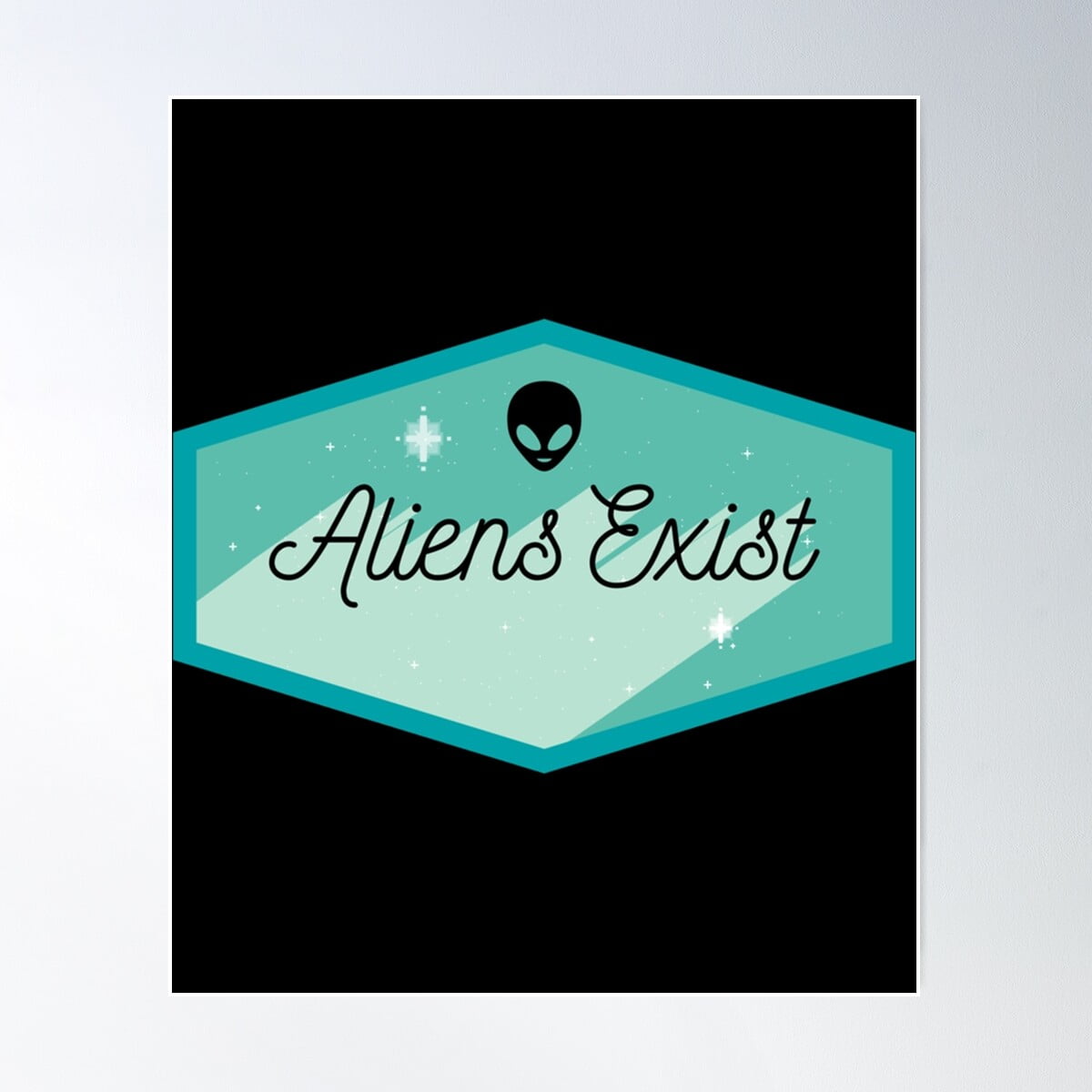 Aliens Exist Poster Wall Art, Modern Wall Decor For Living Room Bedroom ...