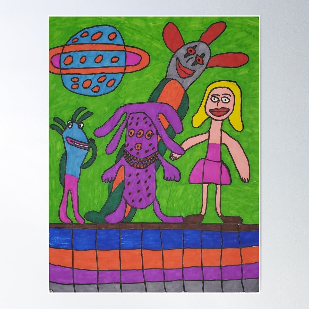 Aliens From Saturn Poster Wall Art, Modern Wall Decor For Living Room ...