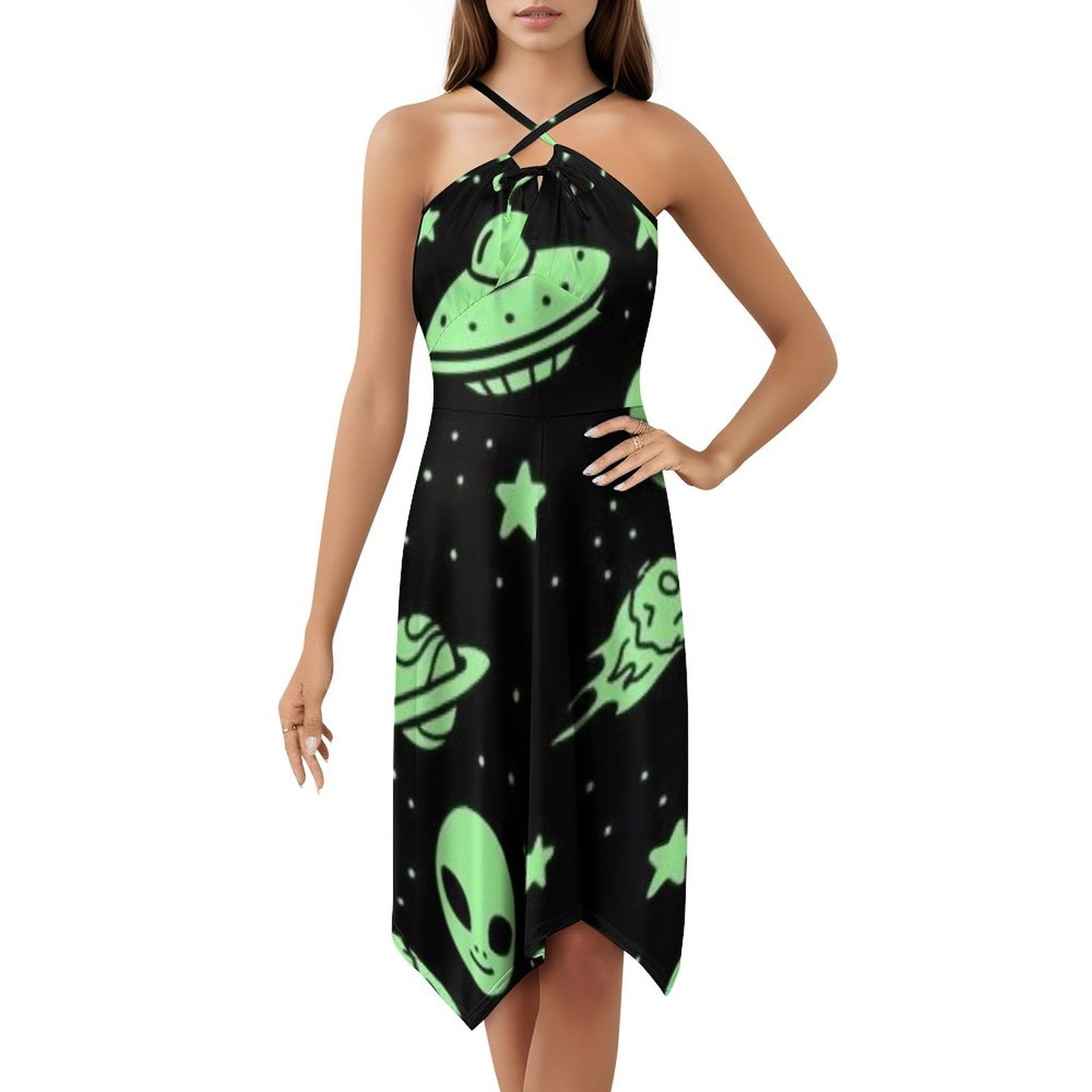 Aliens Hands UFO Space Dress Elegant Party Dresses Evening Dresses ...