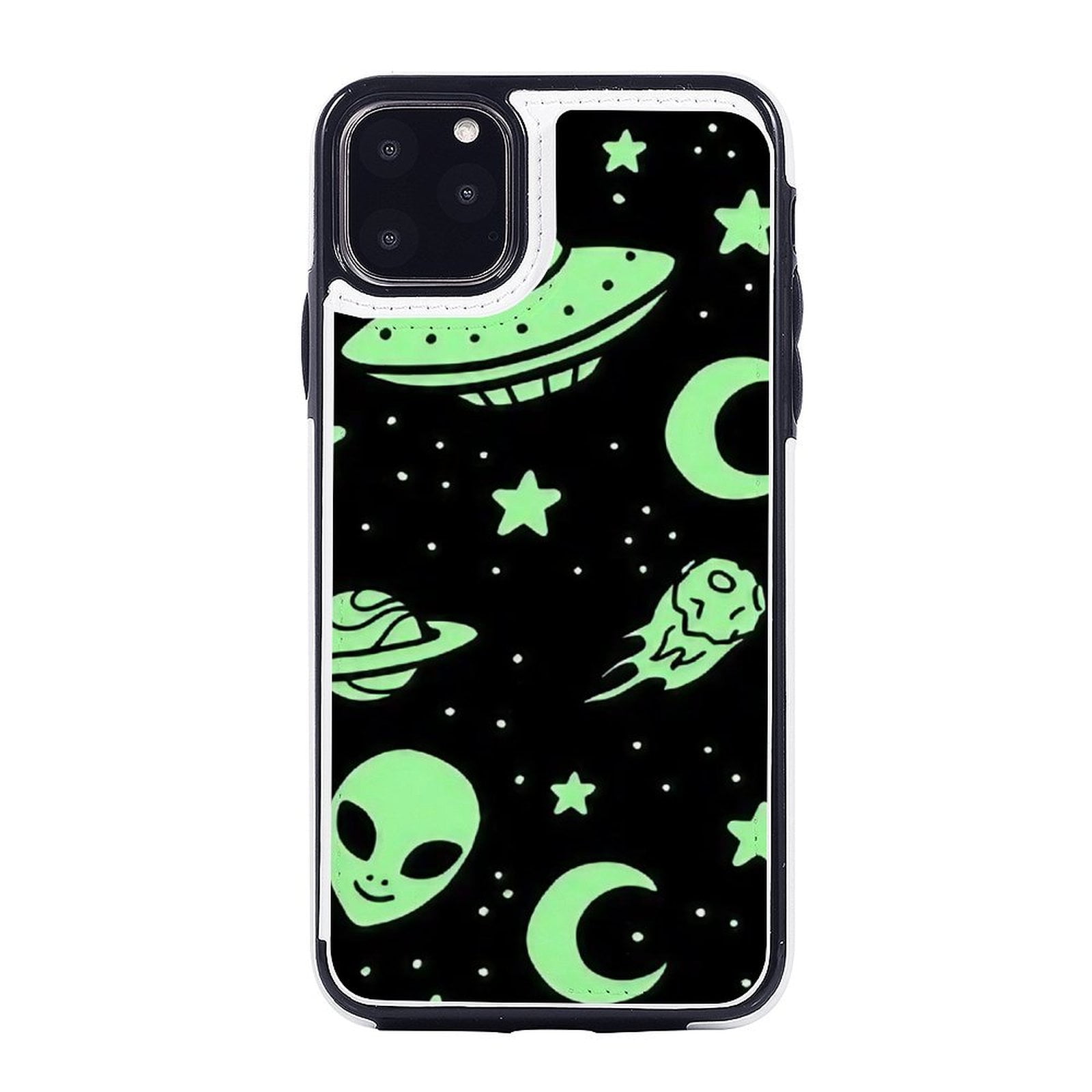 Aliens Hands UFO Space Leather Wallet Case for iPhone 16 15 14 13 12 11 ...
