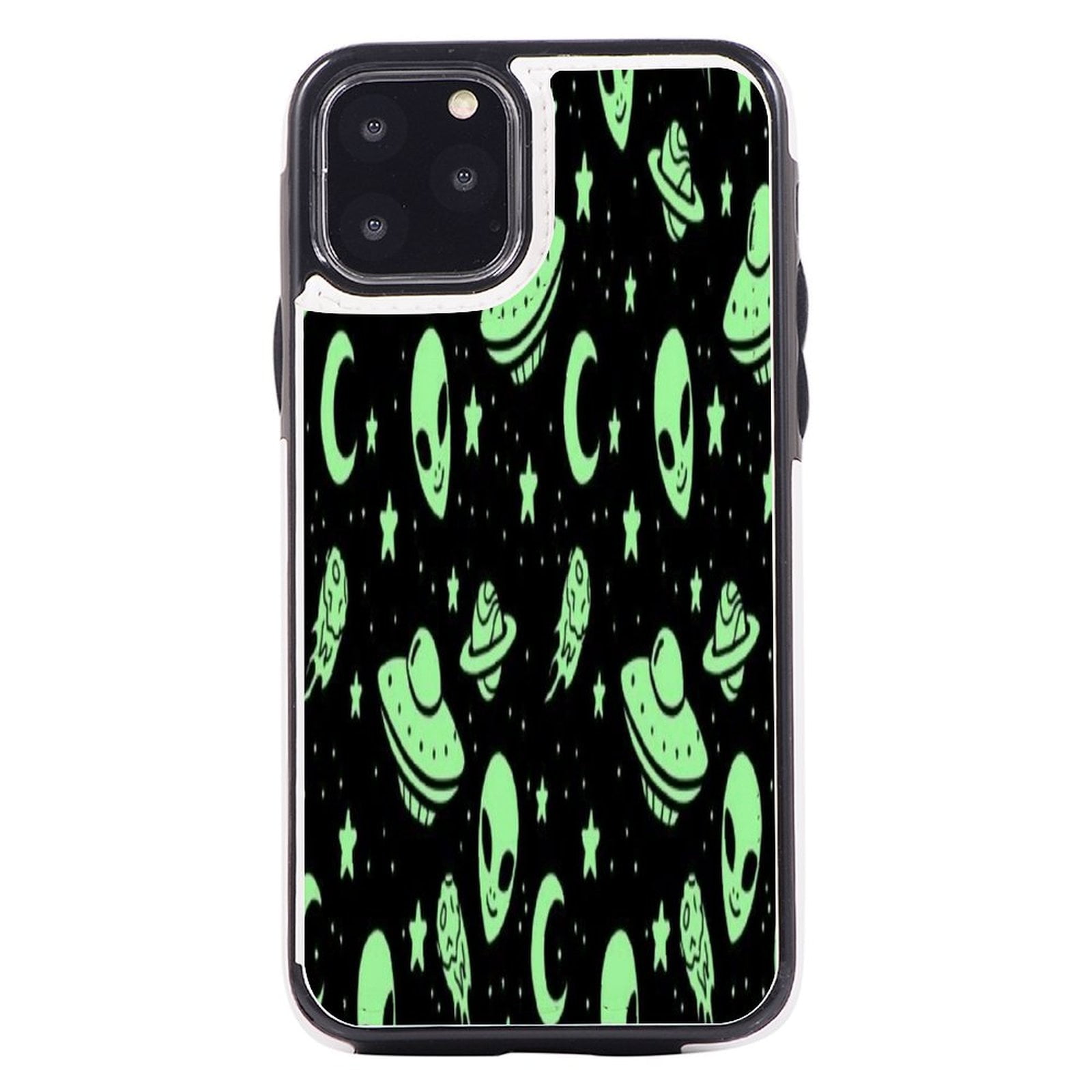 Aliens Hands UFO Space Leather Wallet Case for iPhone 16 15 14 13 12 11 Pro Max Wallet Case Card ...