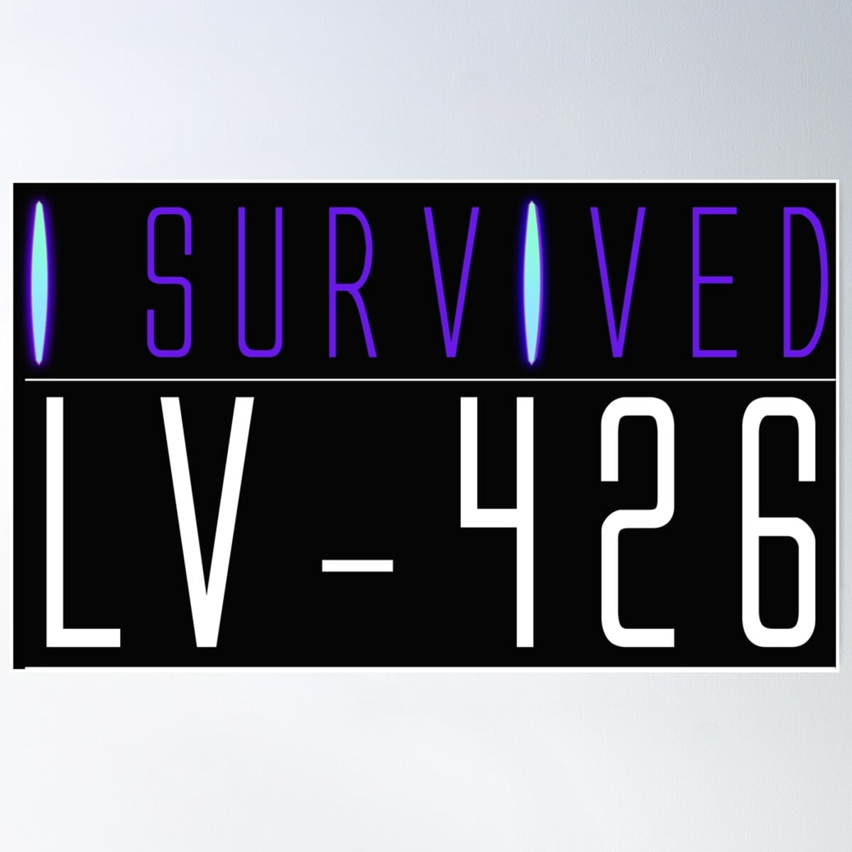 Aliens "I Survived" Poster Wall Art, Modern Wall Decor For Living Room ...