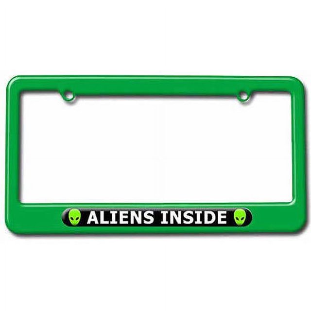 Aliens Inside, Sci-Fi License Plate Tag Frame, Multiple Colors ...