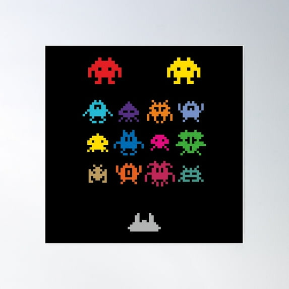 Aliens Invasion Poster Wall Art, Modern Wall Decor For Living Room ...