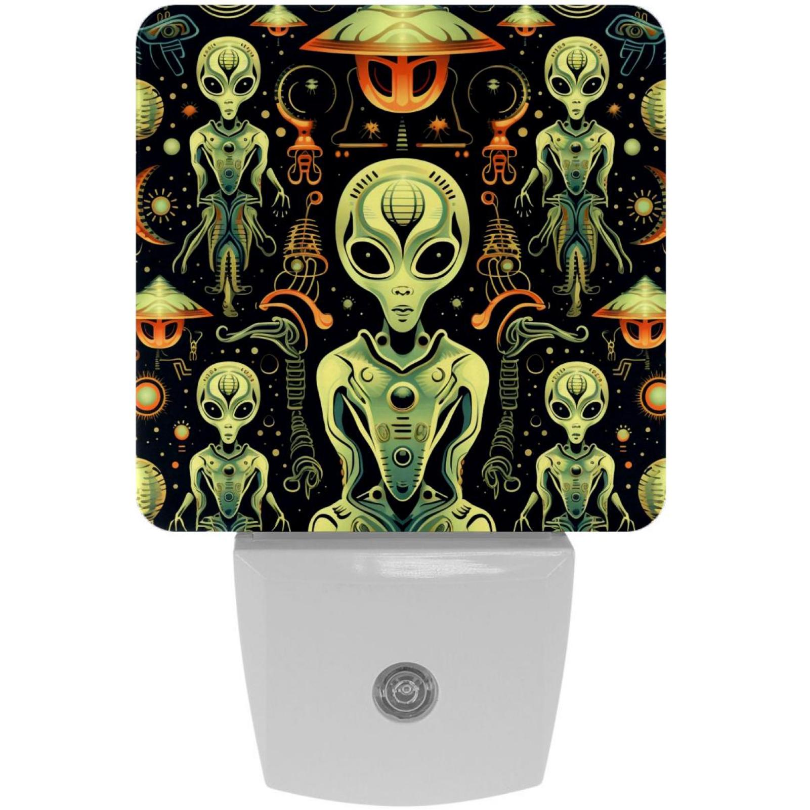 Aliens LED Square Night Light - Small and Bright Square-shaped LED ...