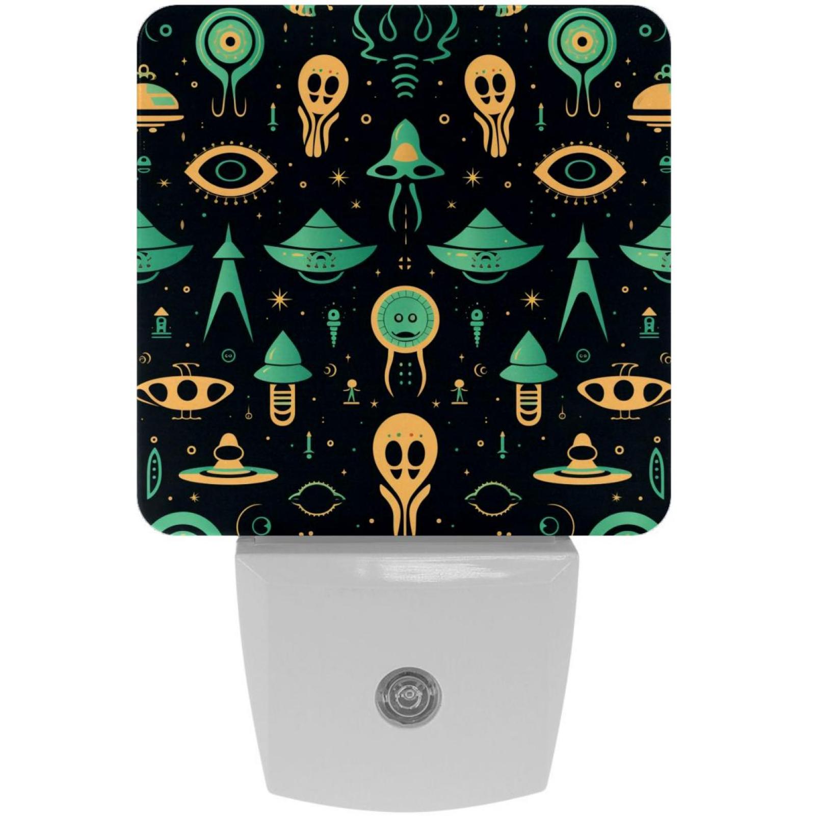 Aliens LED Square Night Light - Small and Bright Square-shaped LED ...