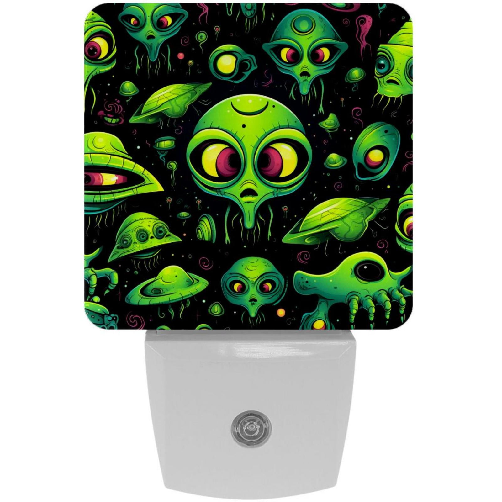 Aliens LED Square Night Light - Small and Bright Square-shaped LED ...