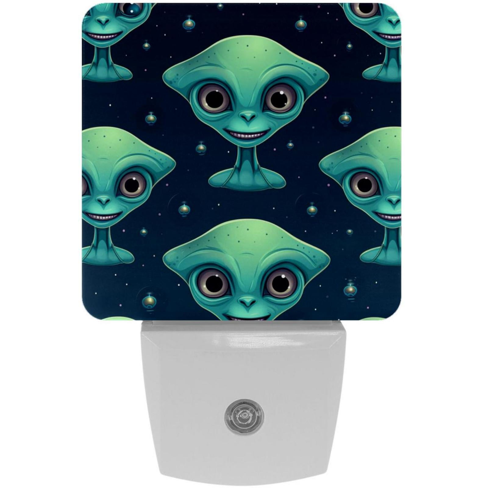 Aliens LED Square Night Lights - Bright and Compact Bedroom or Bathroom ...