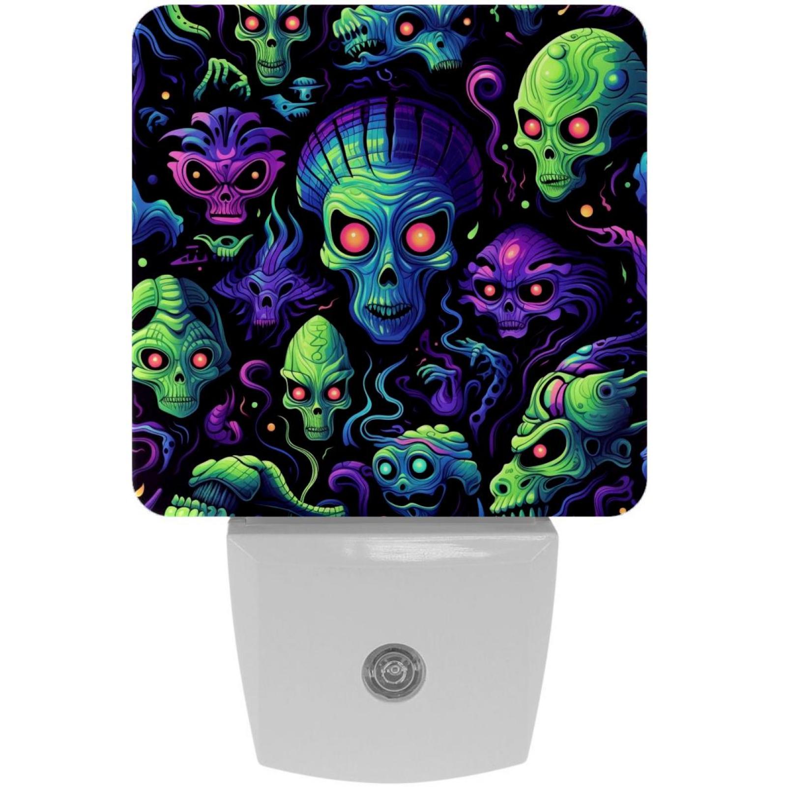 Aliens LED Square Night Lights - Energy Efficient Plug-in Wall Lamp ...