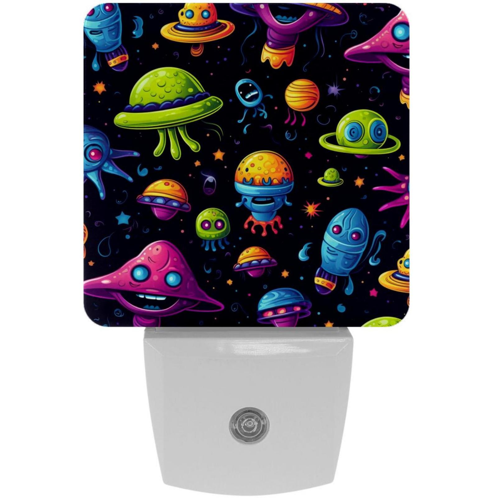 Aliens LED Square Night Lights - Energy Efficient Plug-in Wall Lamp ...