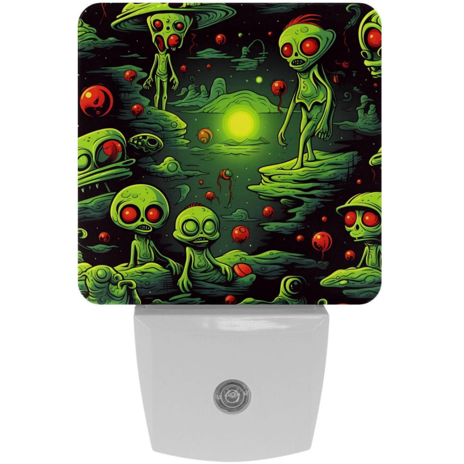 Aliens LED Square Night Lights - Energy Efficient Plug-in Wall Lamp ...