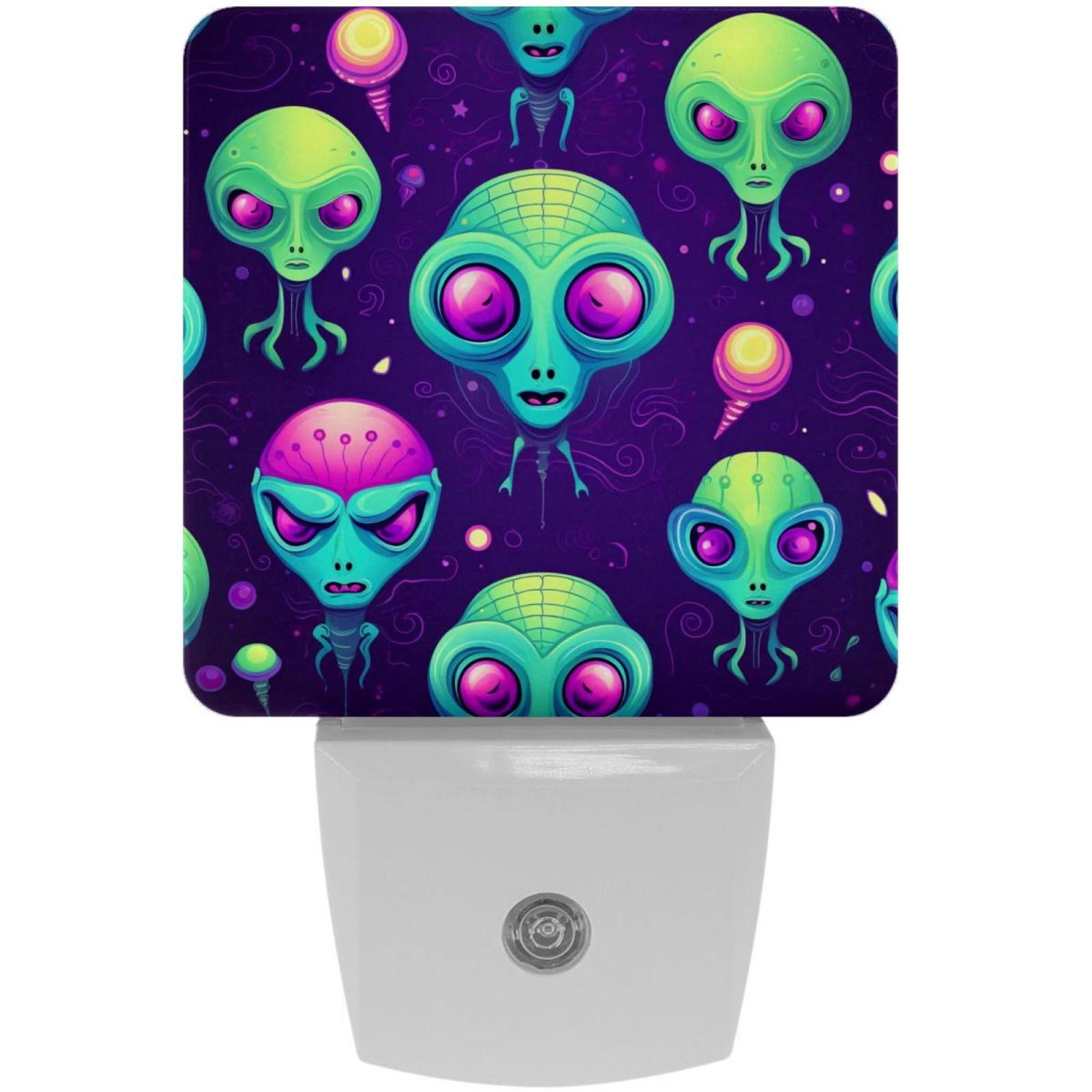 Aliens LED Square Night Lights - Energy Efficient and Stylish Bedroom ...