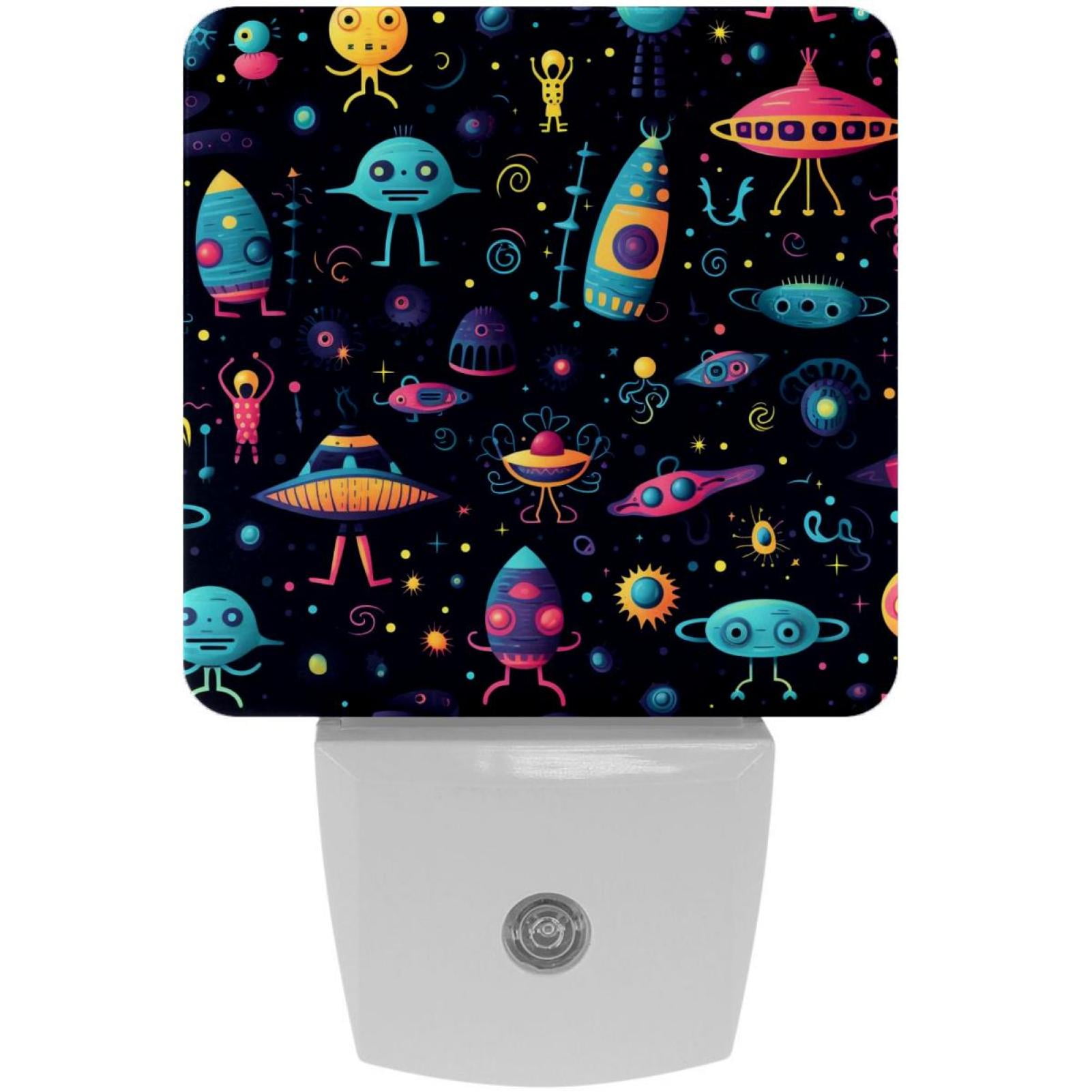 Aliens LED Square Night Lights - Energy Efficient and Stylish Bedroom ...